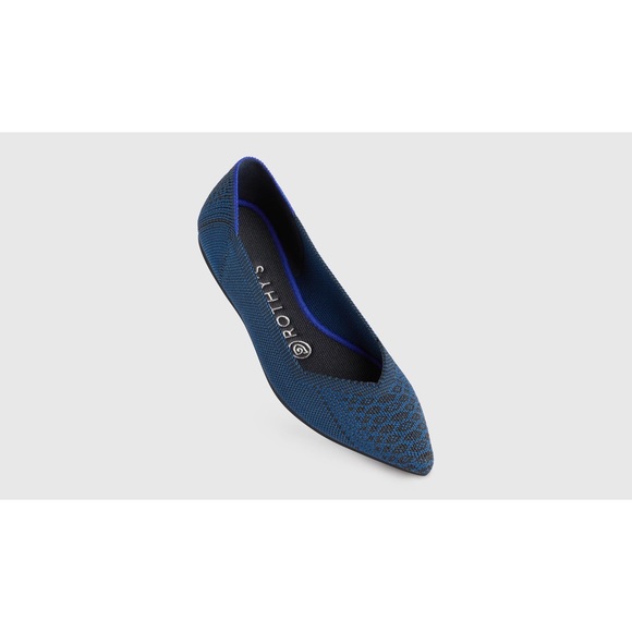 Rothy's | Shoes | Nwt Retired Rothys Deep Teal Python The Point Flats ...